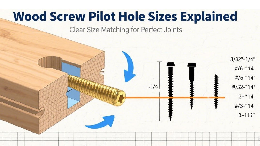 Wood Screw Pilot Hole Sizes Chart (Free PDF & Drill Bit Guide)